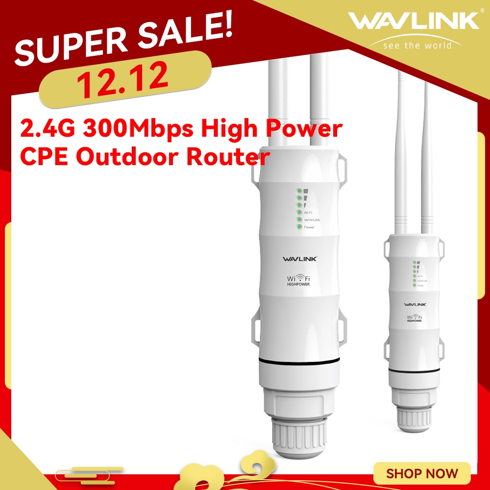 Jual Wavlink 2.4G 300Mbps High Power Wi-Fi Outdoor CPE/Access Point/Repeater/Range Extender With ...