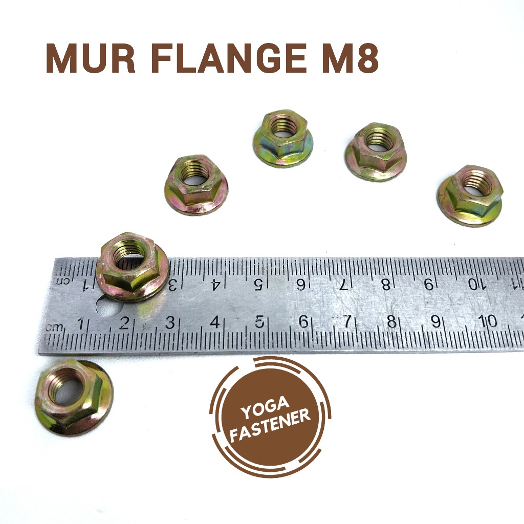 Jual Mur Flange M8 khusus untuk baut flange M8 | Shopee Indonesia