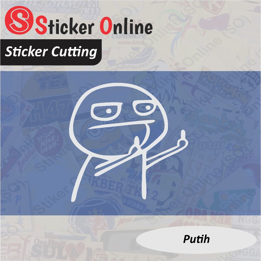 Jual Stiker Middle Finger F Ck Sticker Cutting Jari Tengah Motor