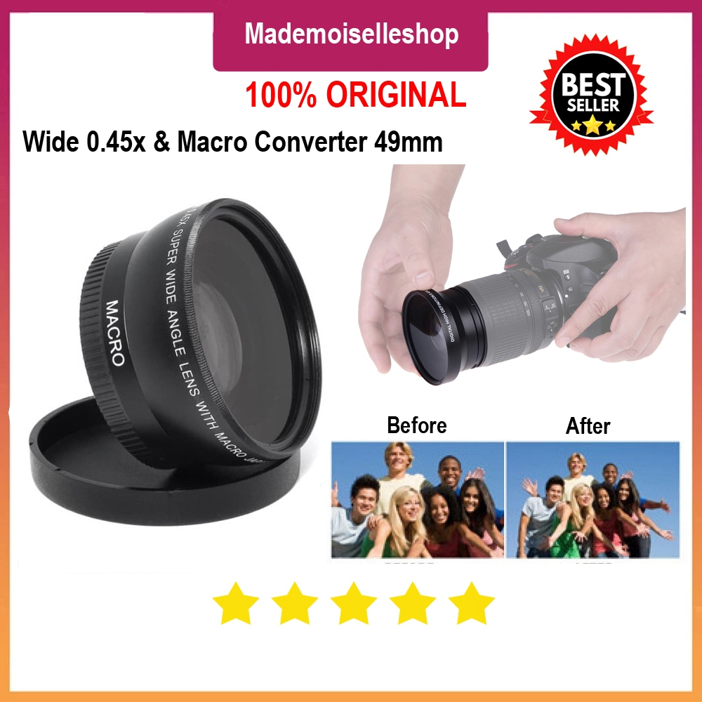 Jual Wide Macro Converter 49mm For Canon M10-M3 15-45 IS STM- 50mm F1.8 ...