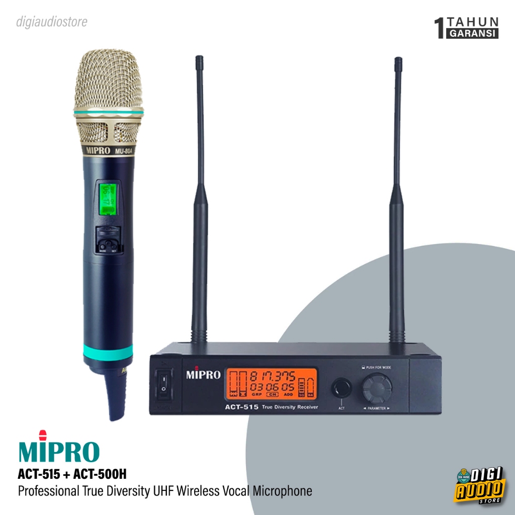 Jual Wireless Microphone MIPRO ACT-515 ACT-500H UHF Analog True ...