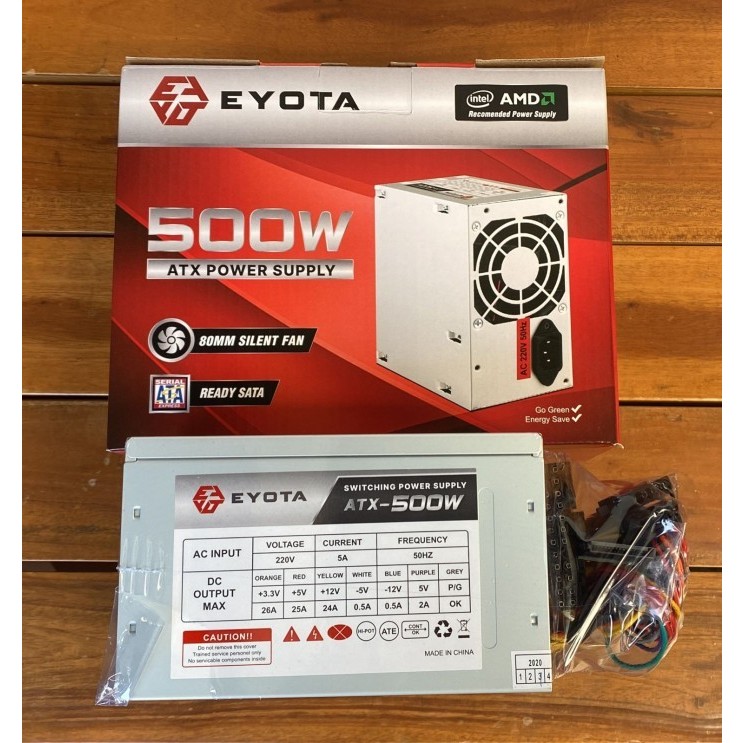 Jual Power Supply Eyota 500W | PSU 500 watt ATX - 500w 8cm | Shopee Indonesia