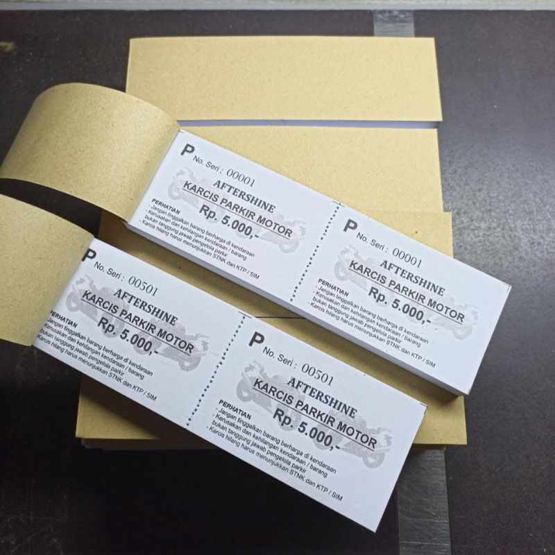 Jual KARCIS PARKIR CUSTOM MOTOR DAN MOBIL DENGAN NOMOR URUT | Shopee ...
