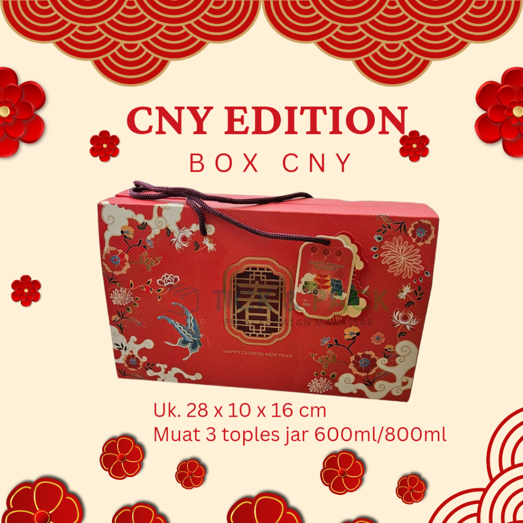 Jual [ Isi 5 ] Box CNY Imlek 28 x 10 x 16 CM Kemasan Imlek Kemasan Kue ...