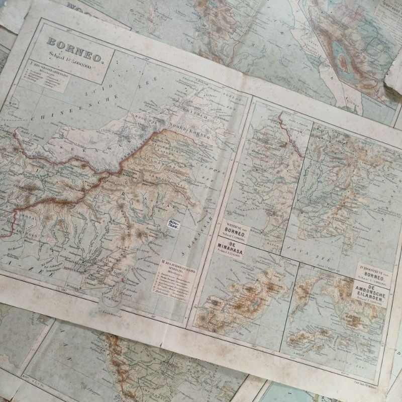Jual Kertas Vintage Old Maps Hindia Belanda Peta kuno Indonesia tahun ...