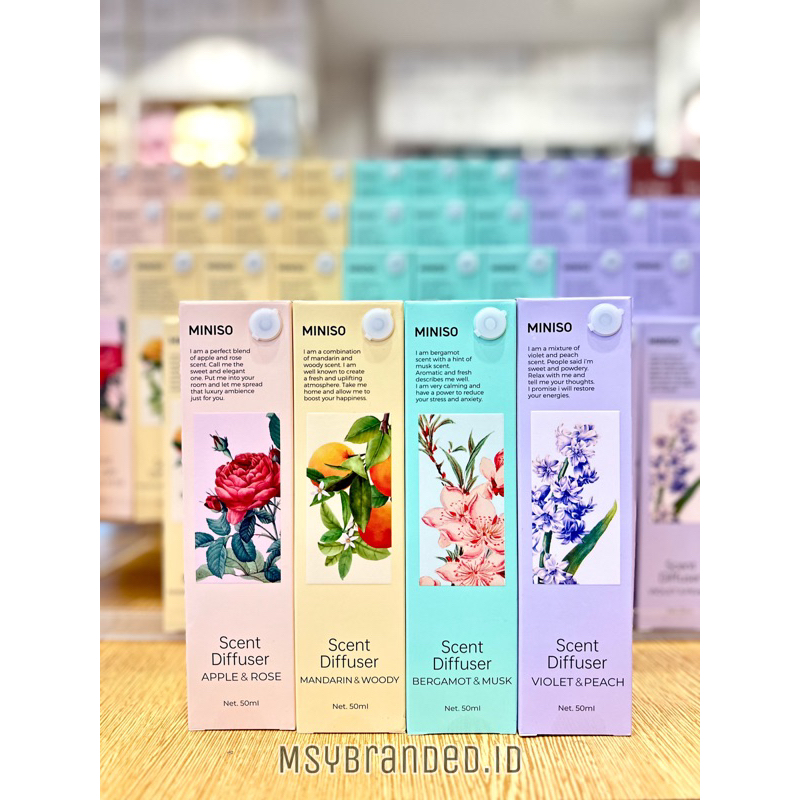 Jual MINISO SCENT DIFFUSER AROMATHERAPY HUMIDIFIER 50ml REED DIFFUSER ...