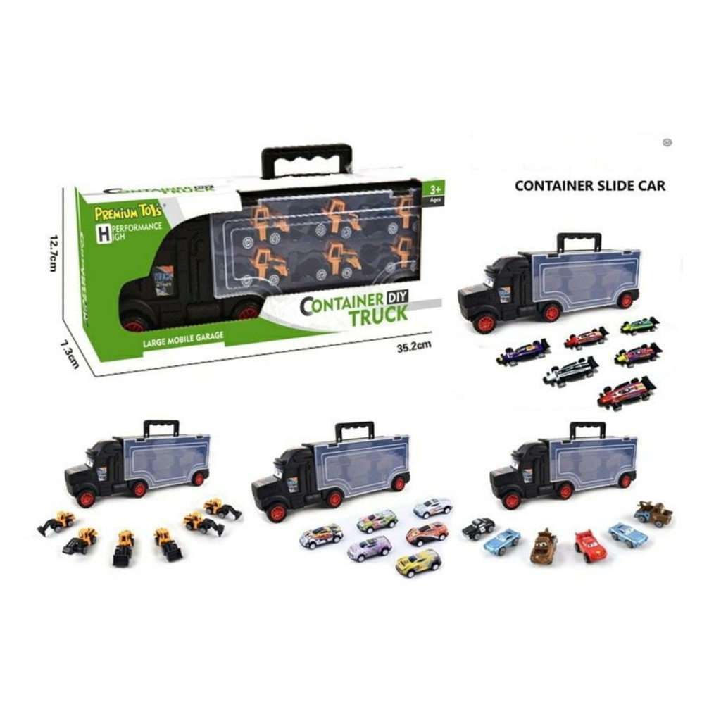 Jual Mainan Mobil Container DIY Truk isi 6 Pcs No.17419 Diecast Mobil ...