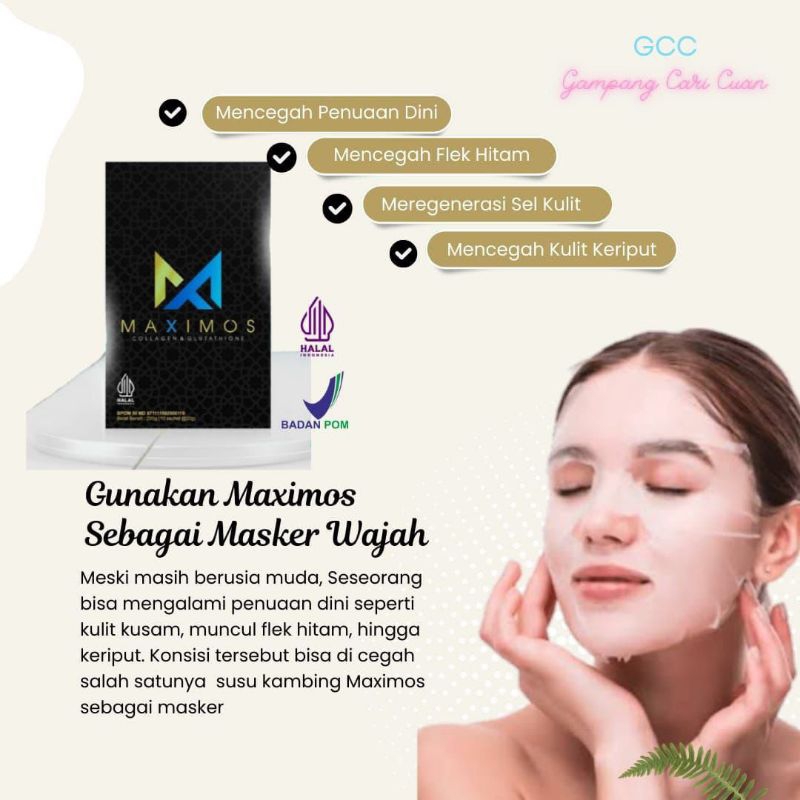 Jual Maximos Collagen & Glutathione Susu Kambing Etawa Untuk Kesehatan Tulang Dan Sendi Original ...