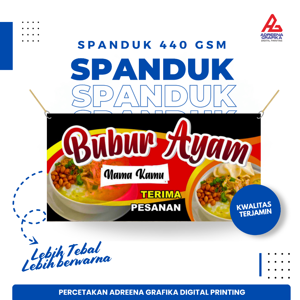 Jual SPANDUK / BANNER KORCIN TEBAL 440 GSM MAKASSAR | Shopee Indonesia