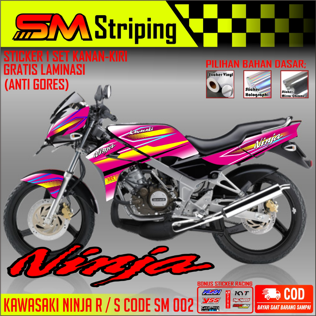 Jual Sticker Striping Ninja R/ S - Stiker STRIPING MOTOR NINJA KAWASAKI ...