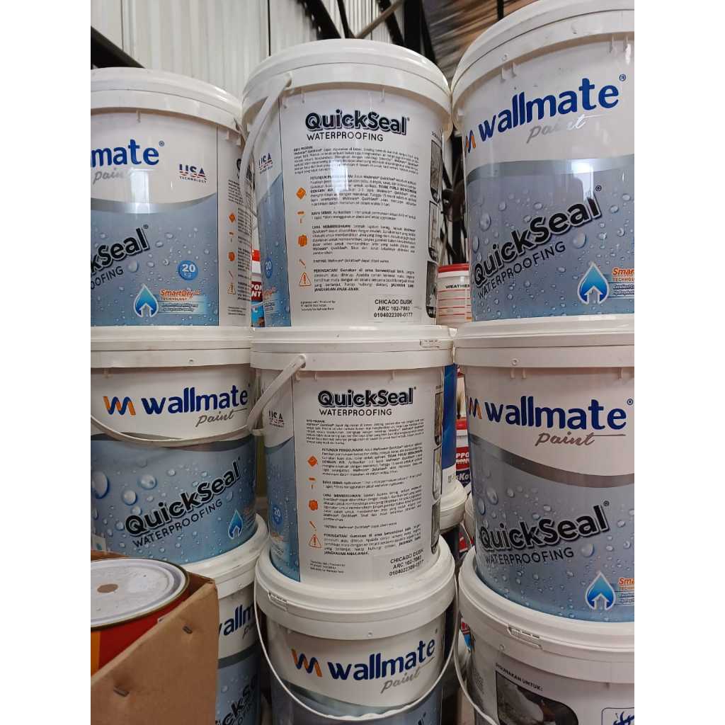 Jual Cat Waterproof WALLMATE PAINT QUICK SEAL 20 kg 20kg/ PAIL PEL ...