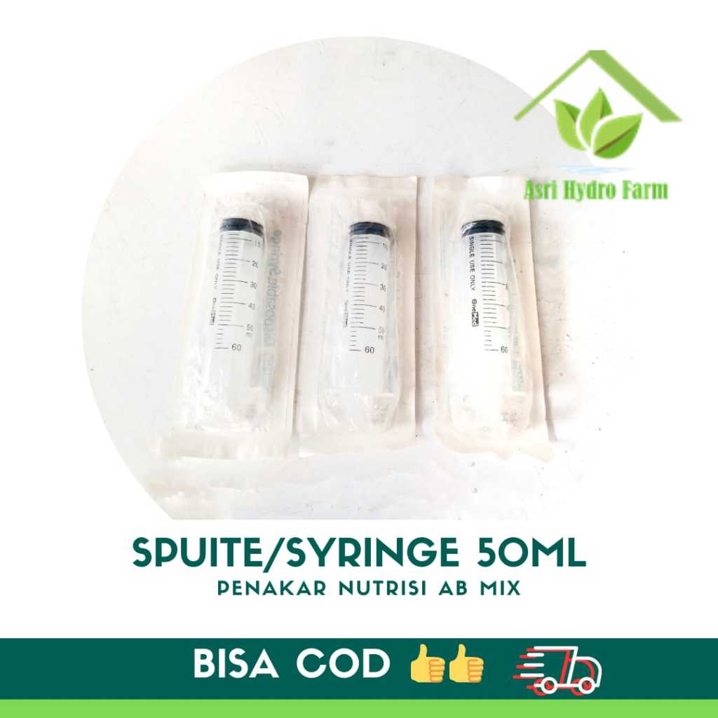Jual TAKARAN NUTRISI AB MIX Spuite 50cc Syringe 50ml OneMed Lubang ...