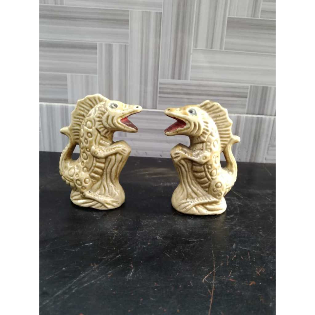 Jual Patung Keramik Ikan Sepasang Kuno Jadul Antik | Shopee Indonesia