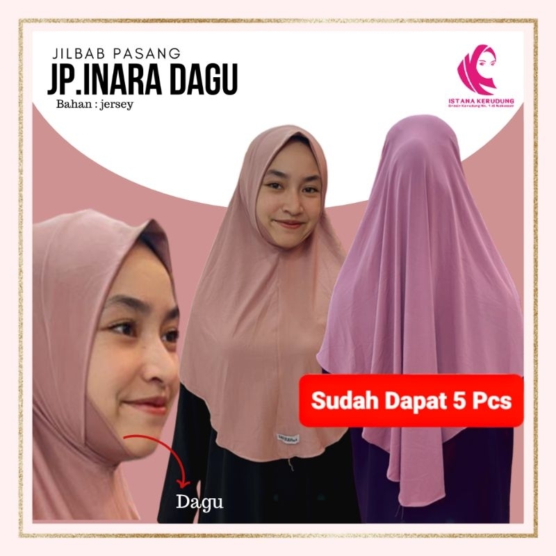 Jual Jilbab Pasang Inara Dagu Isi 5 Pcs Istana Kerudung | Shopee Indonesia