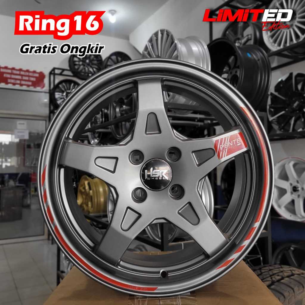 Jual Velg mobil ring 16 HSR PENTE velg mobil racing r16 Agya,ayla,ignis,brio,calya,sigra,jazz ...