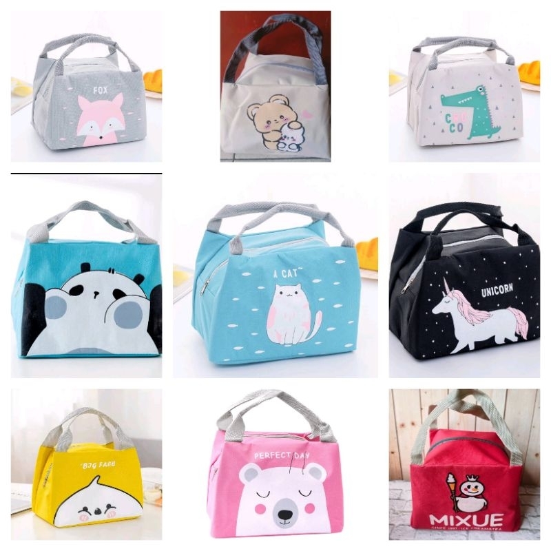 Jual Tas bekal Lunch bag karakter Mixue dkk lucu | Shopee Indonesia
