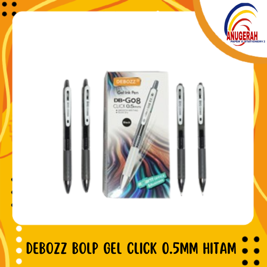 Jual DEBOZZ BOLP GEL CLICK 0.5MM HITAM (PCS) | Shopee Indonesia