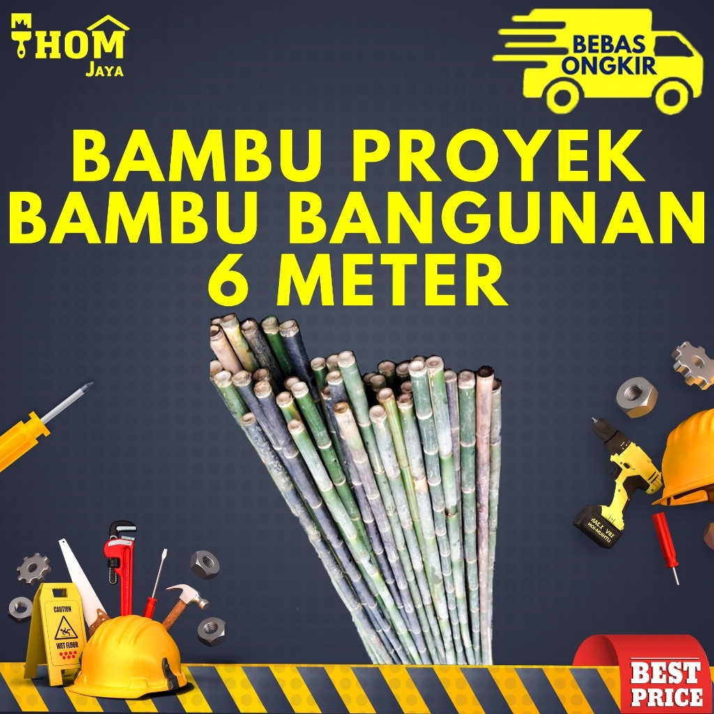 Jual BAMBU PROYEK / BAMBU BANGUNAN / BAMBU STEGER - 6 METER | Shopee ...