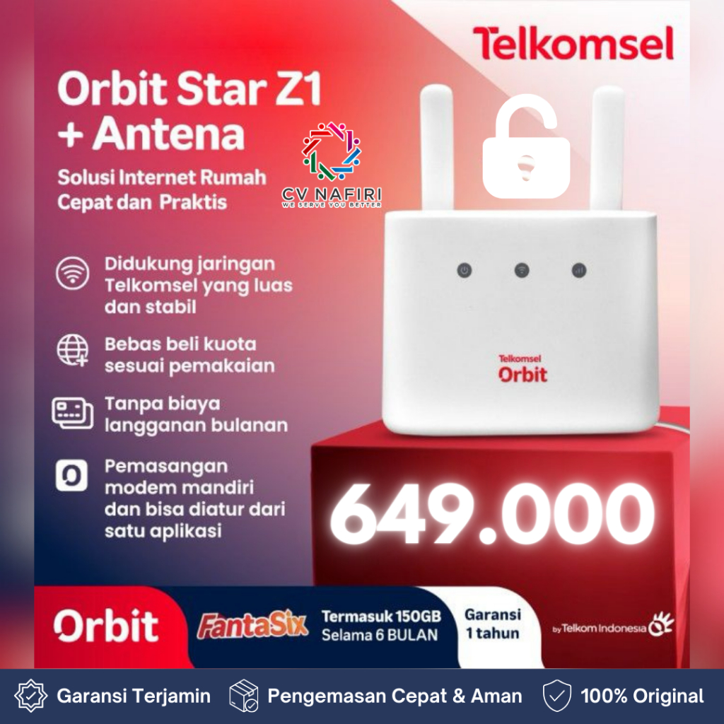 Jual MODEM ORBIT STAR Z1 ZTE MF293N FREE ANTENA TELKOMSEL 150GB ROUTER ...
