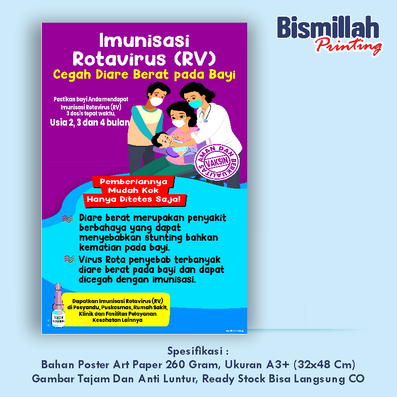 Jual Poster Kesehatan Imunisasi Rotavirus | Shopee Indonesia