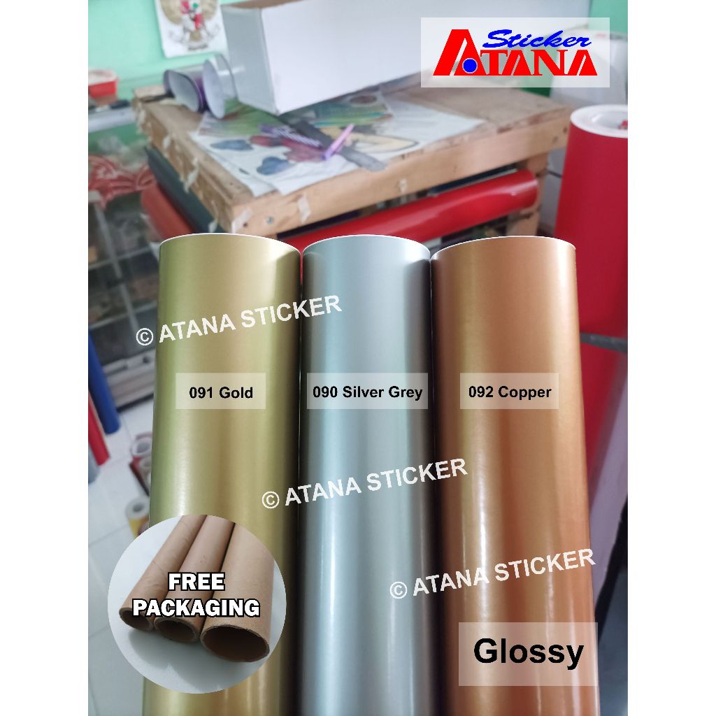Jual Skotlet Gold Silver Copper Glossy Emas Perak Grey Tembaga Perunggu ...