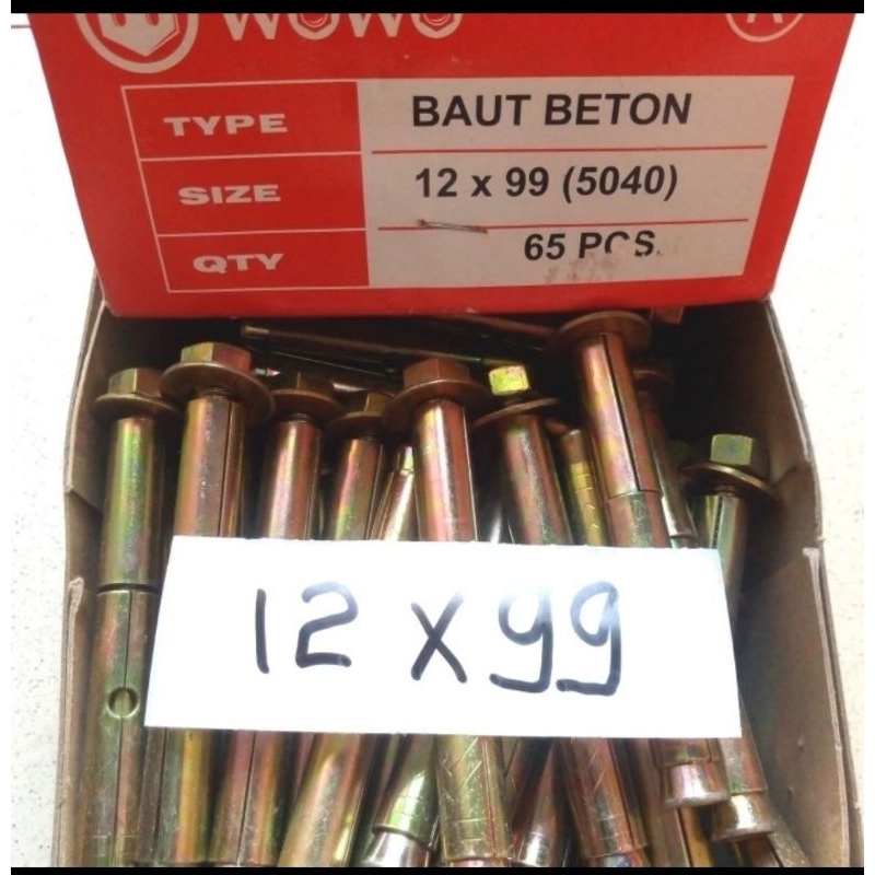 Jual Dinabolt Wowo 12x99 / Baut Mur Tembok 12x99 | Shopee Indonesia