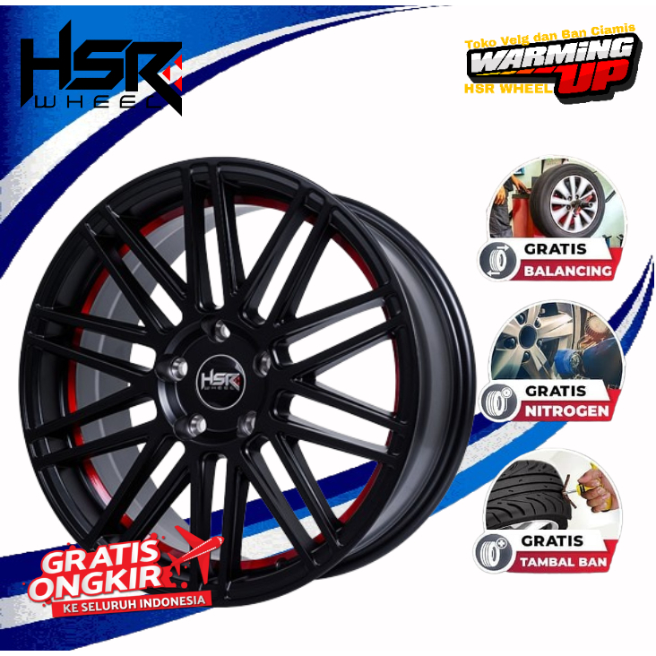 Jual Velg Racing HRV CRV Expander Camry Voxy Innova Ring 17 5x114,3 HSR ...