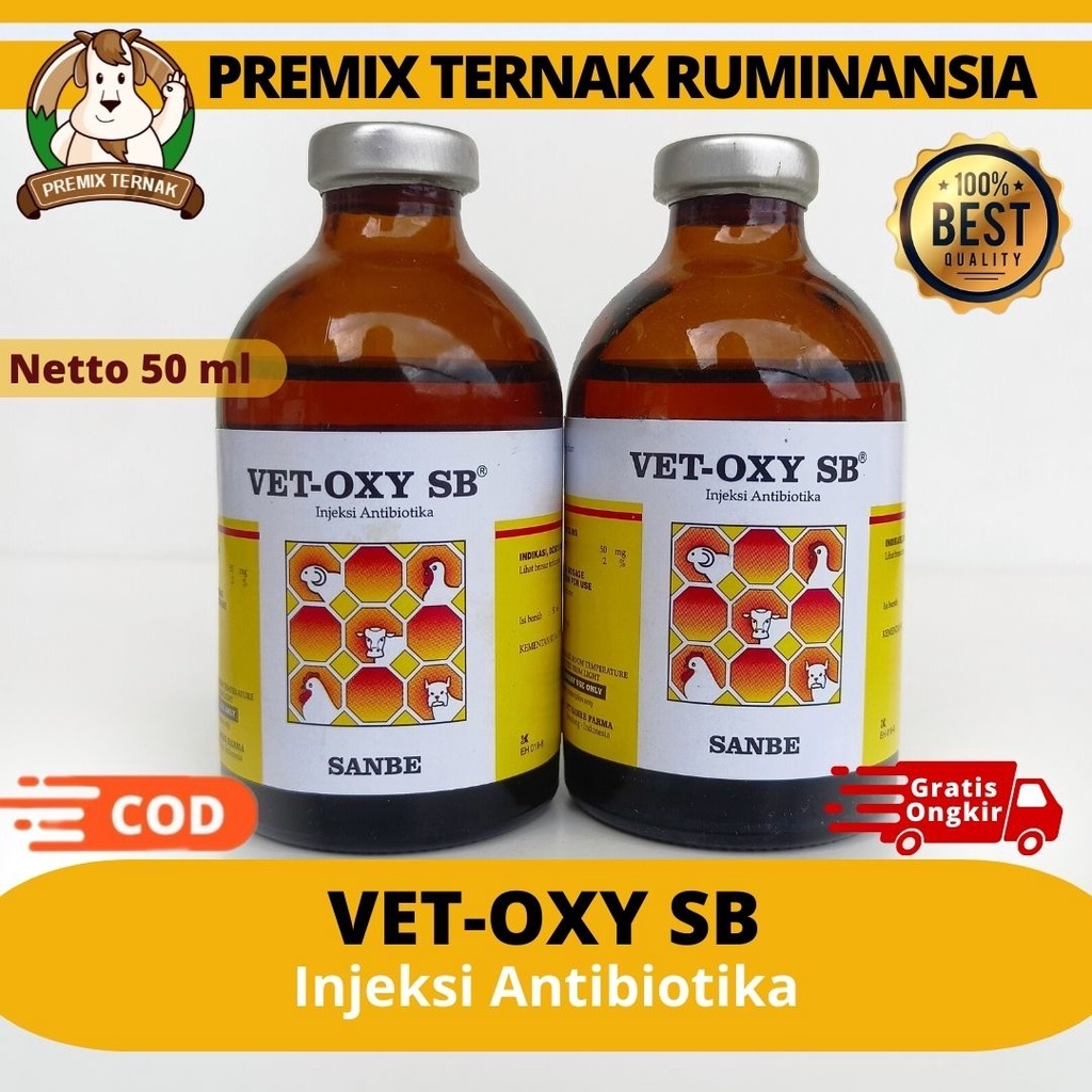 Jual VET OXY SB 50ML SANBE - Obat Antibiotik Anti Infeksi Bakteri Hewan ...