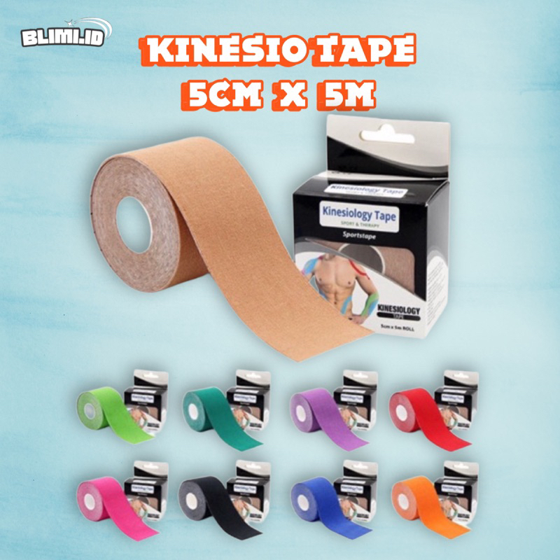 Jual KINESIO TAPE KINESIOLOGY KINESIO TAPPING 5CM X 5M PELINDUNG OTOT OLAHRAGA PRIA WANITA ...