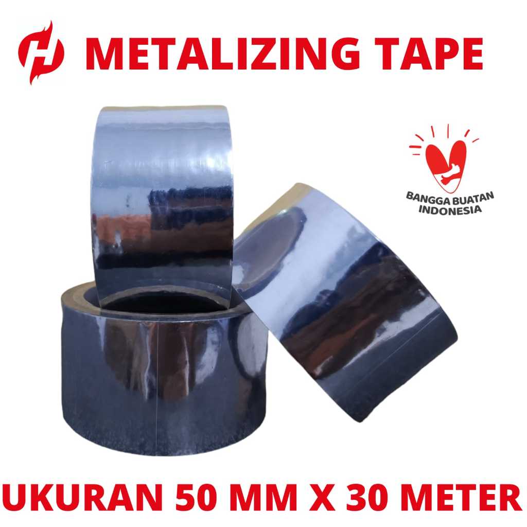 Jual Metalizing tape /Metallized opp perekat 50MM x 30 METER | Shopee ...