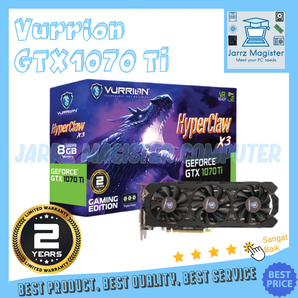 Jual VGA Nvidia GeForce Vurrion Gtx 1070 TI 8GB DDR5 256 Bit | VGA Card ...