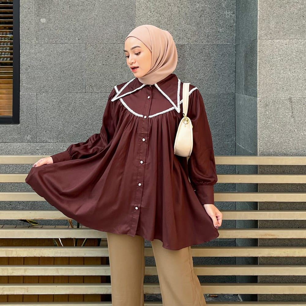 Jual JOLITA OFFICIAL - Eclemia Top Hea Casual Style XXL Katun Poly ...