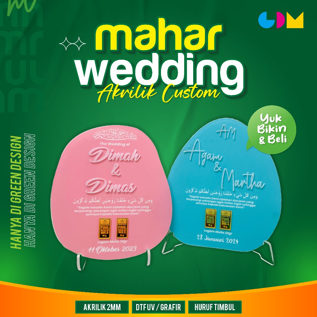 Jual Mahar Wedding Akrilik Brush Akrilik tetes air abstract Akrilik ...