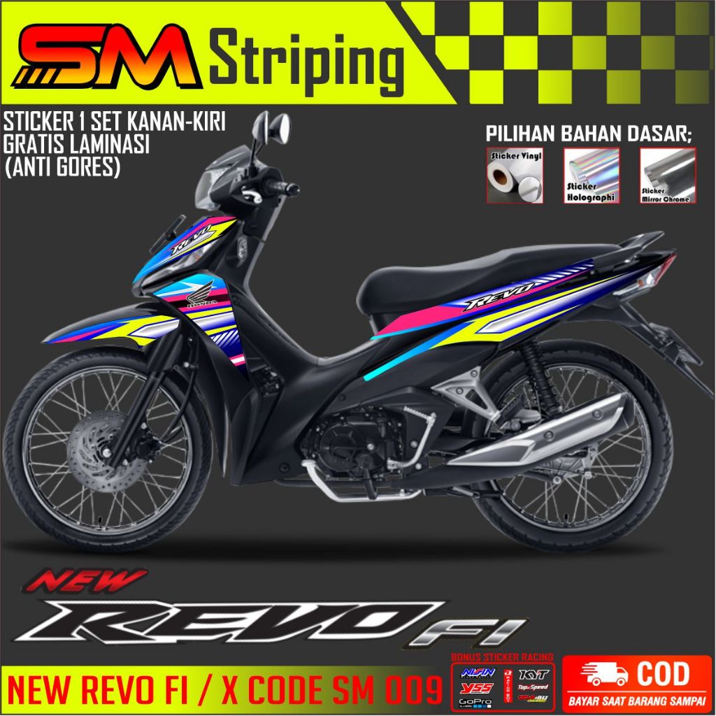 Jual STIKER STRIPING MOTOR REVO FI NEW VARIASI MOTOR REVO FI STIKER SM ...