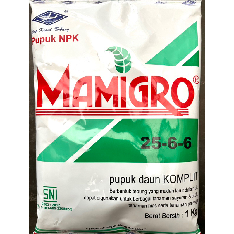 Jual MAMIGRO Pupuk NPK 25-6-6 1kg - Super N/Pupuk Daun/Pupuk ...