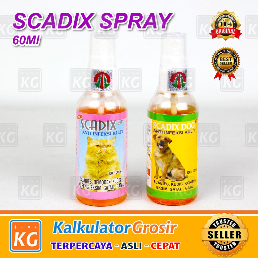 Jual Scadix Cat and Dog Spray Anti Infeksi Kulit Scabies Demodex Kudix ...