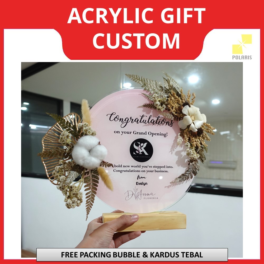 Jual ACRYLIC GIFT FOR GRAND OPENING/GRADUATION/WEDDING ANNIVERSARY ...