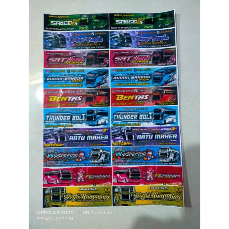 Jual Stiker bus basuri motif campur isi 20 stiker | Shopee Indonesia