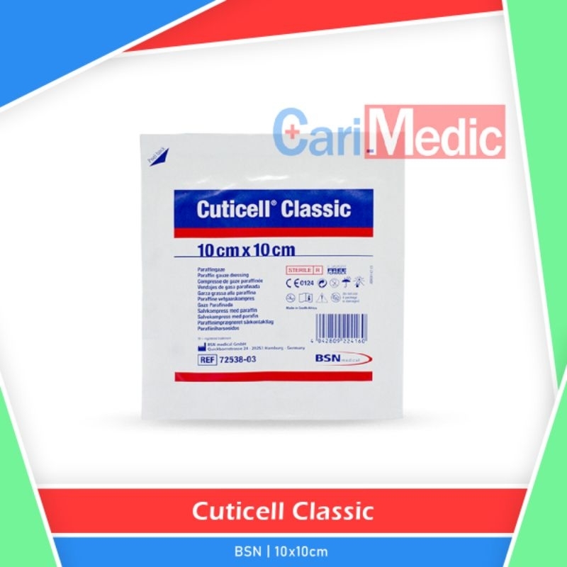 Jual Cuticell Classic Tulle Dressing Steril 10cm x 10cm | Kasa Steril ...