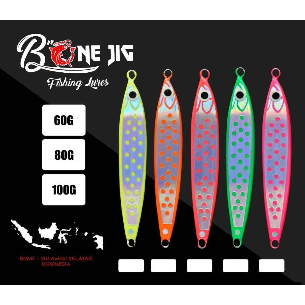Jual BONE JIG BJ-019 40 gram, 60 gram, 80 gram, 100 gram Polkadot Full ...