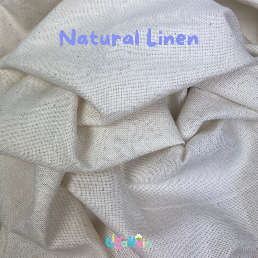 Jual 0.5 Meter Kain Natural Linen Bahan Linen Natural | Shopee Indonesia