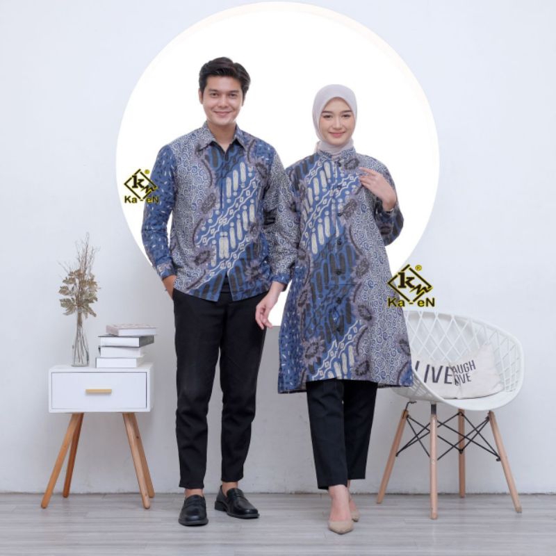 Jual Batik Couple Baju Batik Couple Modern Atasan Tunik dan Kemeja lengan Panjang | Shopee Indonesia