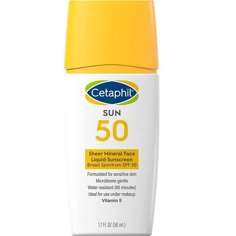 Jual Exp 09/25 Cetaphil Sheer Mineral Face Liquid Sunscreen SPF50 50ml ...