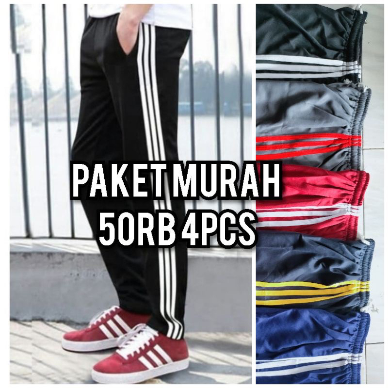 Jual [PAKET 4 Pcs 50 rb] CELANA TRAINING PANJANG OLAHRAGA JOGGING LARI ...