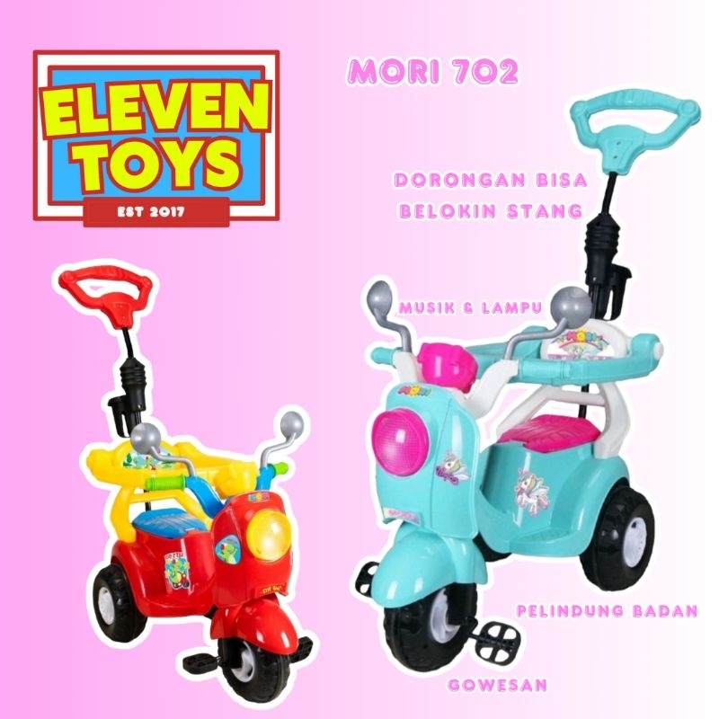Jual Mori 702 Mainan anak sepeda gowes roda 3 / Mainan sepeda gowes ...