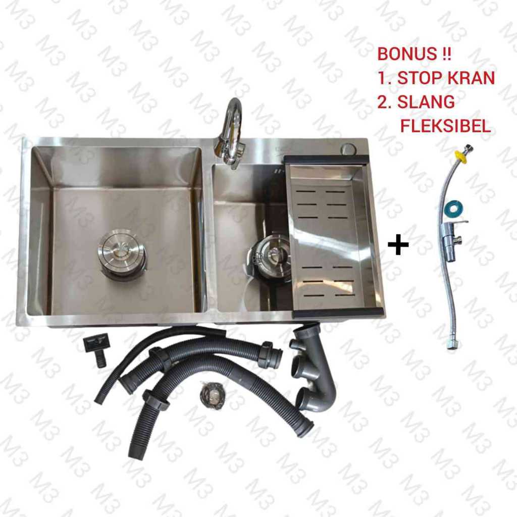 Jual (INSTANT) KITCHEN SINK STAINLESS STEEL KING JOHLE 8245 / BCP 2 ...