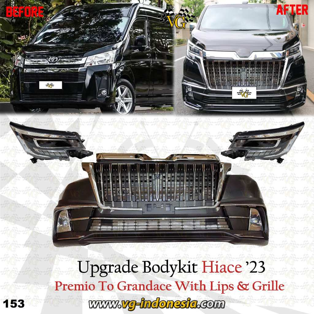 Jual Bodykit Upgrade Hiace Premio to Granace Majesty 2019 to 2023 ...
