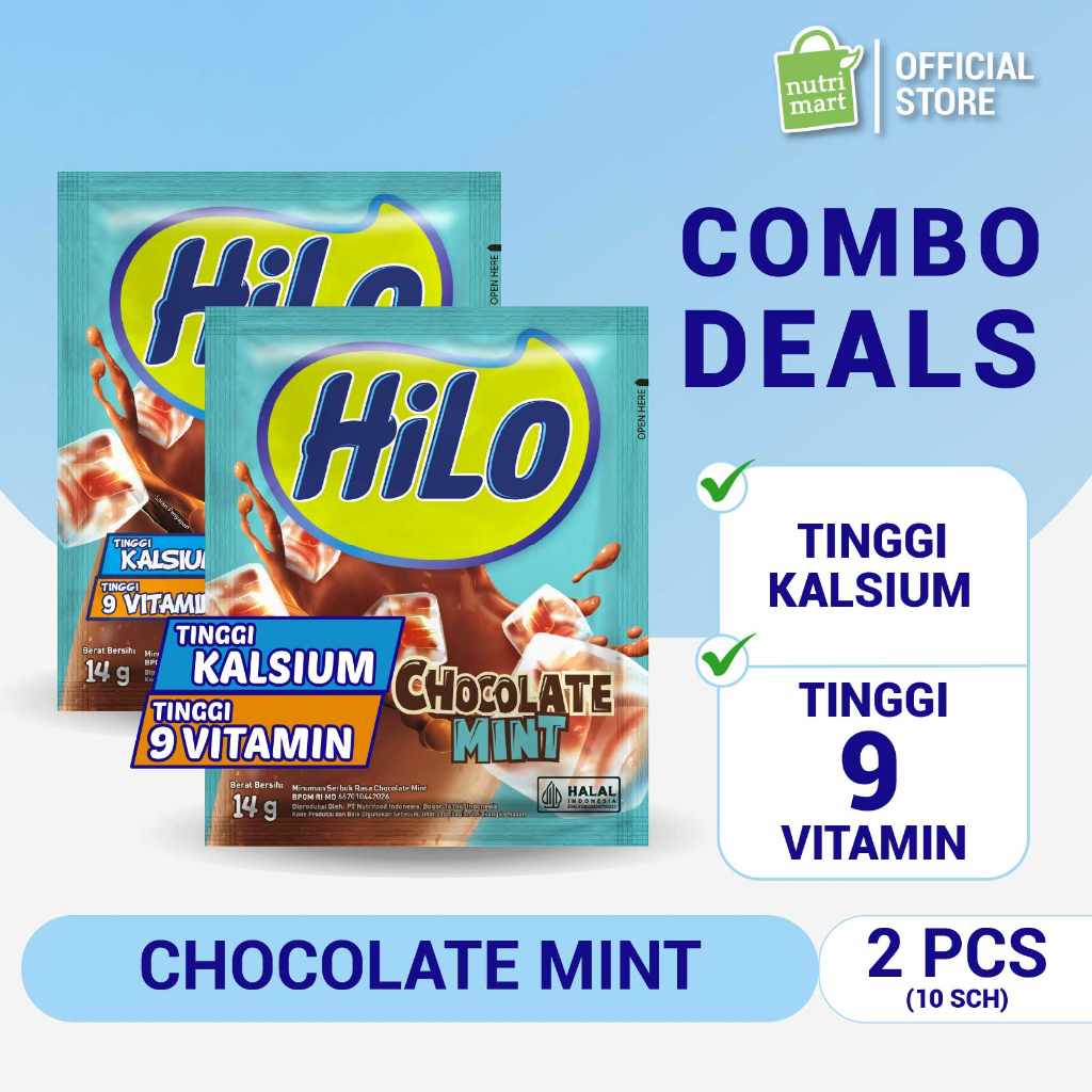 Jual HiLo Chocolate Mint (1 Sachet| 14 Gram) - Minuman Coklat Tinggi ...