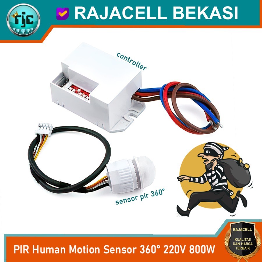 Jual Sensor PIR 360° Human Body Motion Sensor 220V 800W Deteksi Gerakan ...