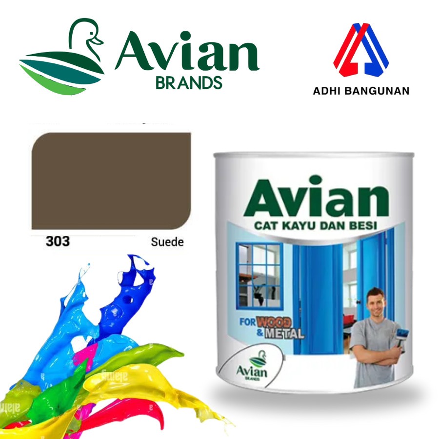 Jual Cat Minyak Cat Kayu dan Besi AVIAN - Suede 303 | Shopee Indonesia